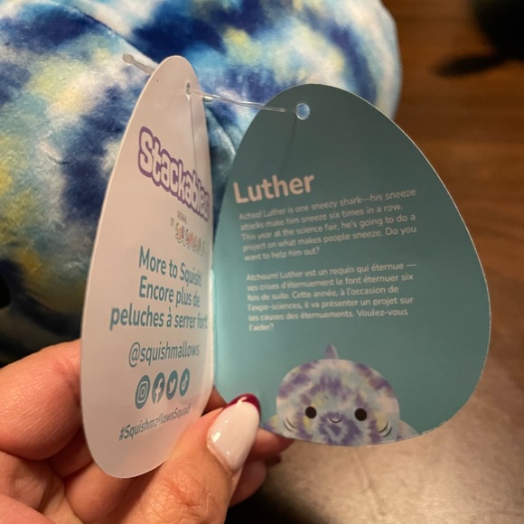 Squishmallows | Toys | Nwt 8 Luther The Shark Stackable Squishmallow ...